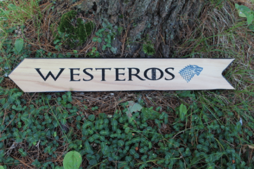 Wood Yard Signs Fantasy Land Arrows | 6 pcs set | Design Your Own!