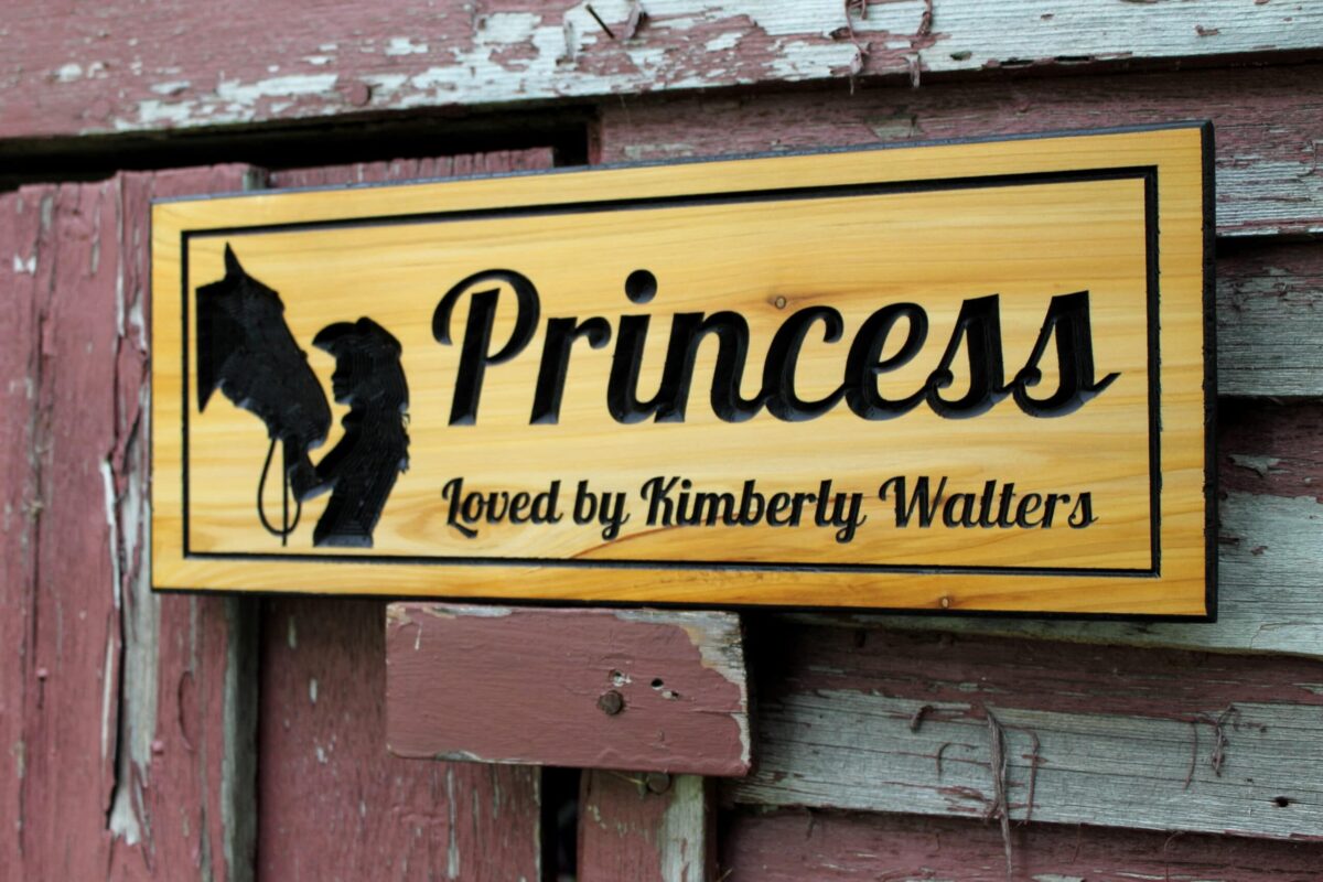 Custom Name Plate - Barn Stall - Horse stable sign - | Carved Wood Signs