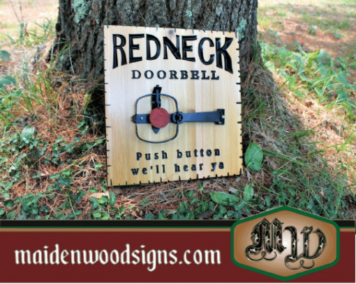 Redneck Doorbell - Funny Signs - funny porch signs - unique gifts | BUY