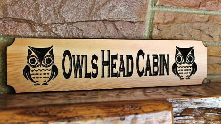 Wood Cabin Signs | Cedar Hanging Signs 3 x 15 | Custom Outdoor Signs