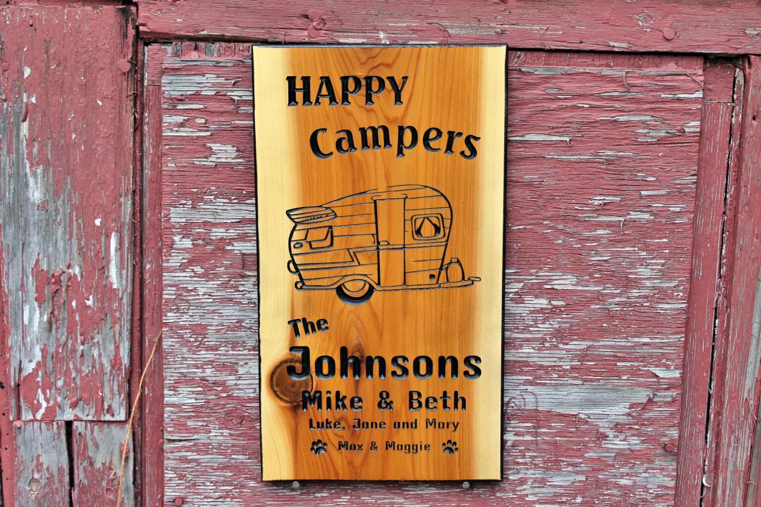 Camper Signs Wood | Happy Campers Sign | Carved Wood Signs