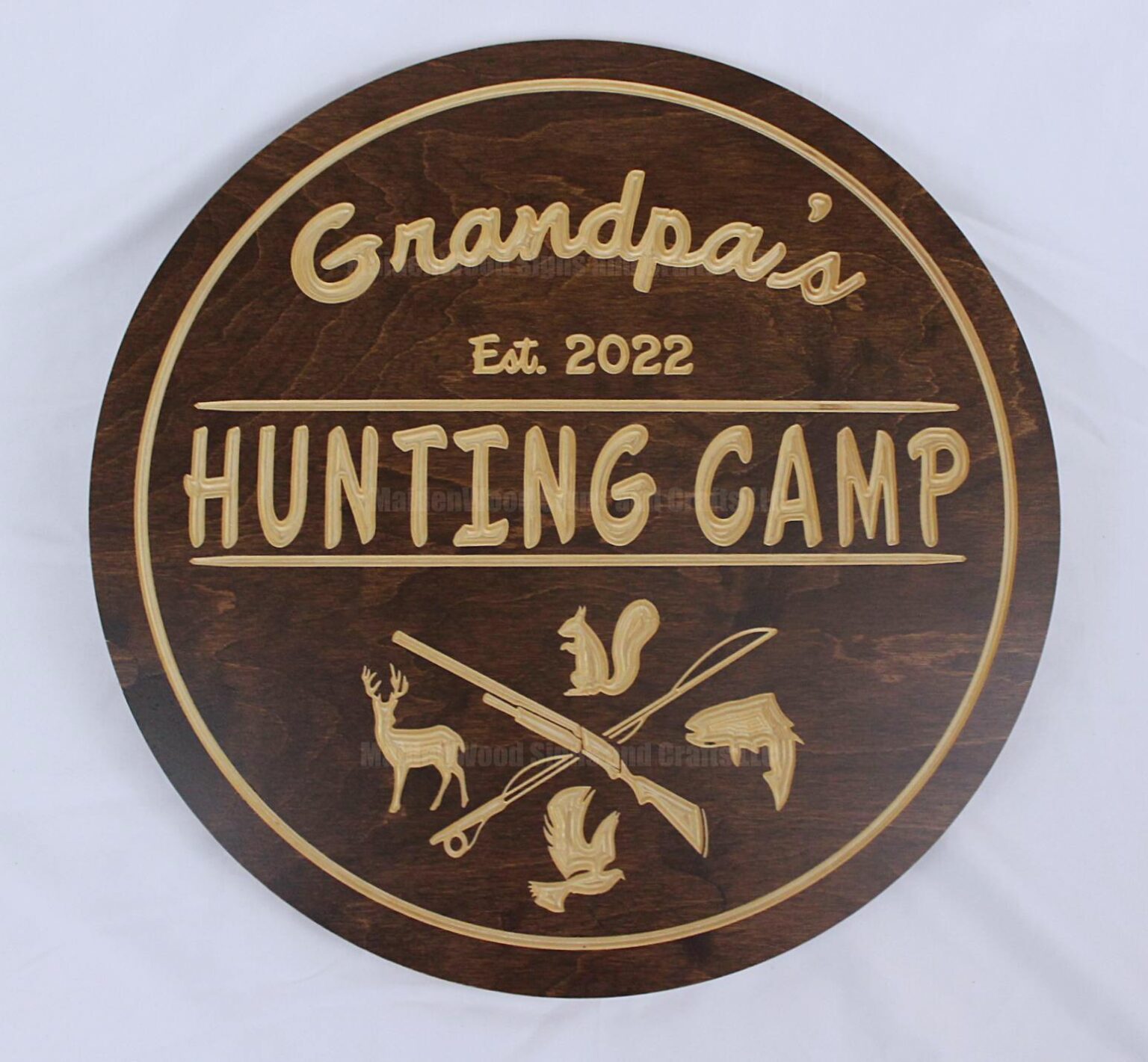Personalized Hunting Camp Sign | custom round signs | Free Shipping!