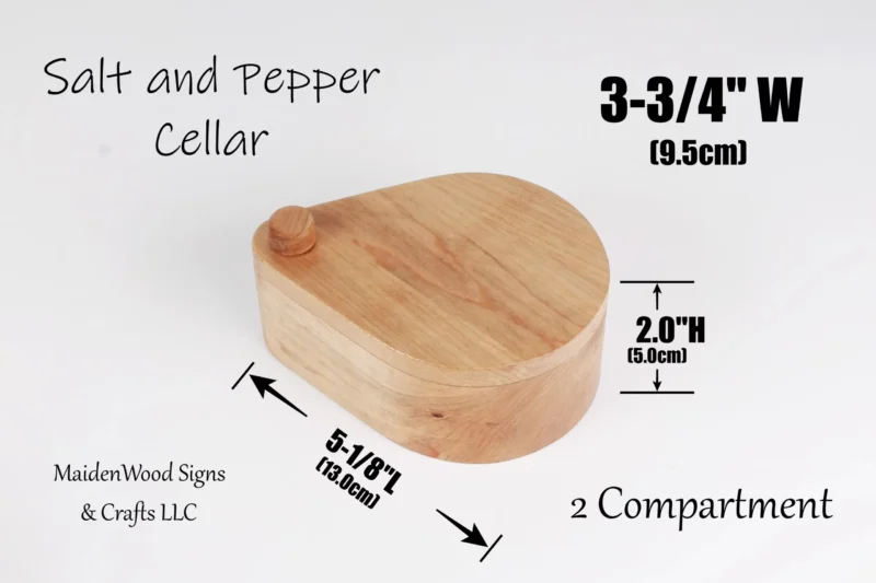 Salt and Pepper Cellar | 2 compartment Salt Box | Spice Storage ...