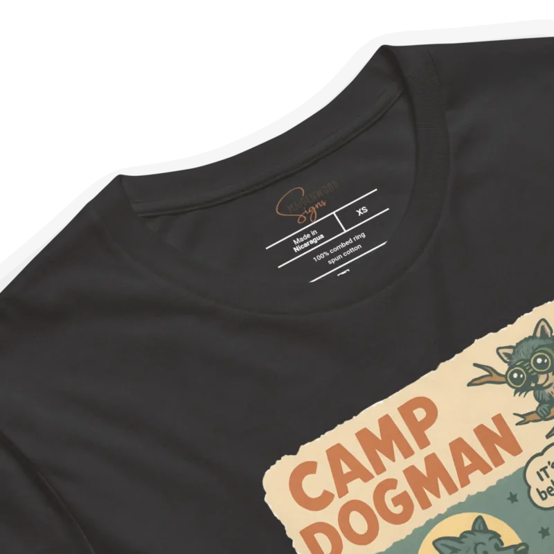 Camp Dogman T-Shirt – Funny Michigan Cryptid Apparel | Maidenwood