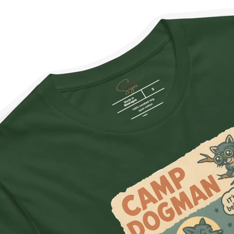 Camp Dogman T-Shirt – Funny Michigan Cryptid Apparel | Maidenwood