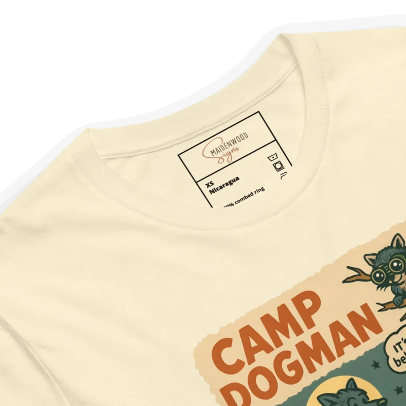 Camp Dogman T-Shirt – Funny Michigan Cryptid Apparel | Maidenwood