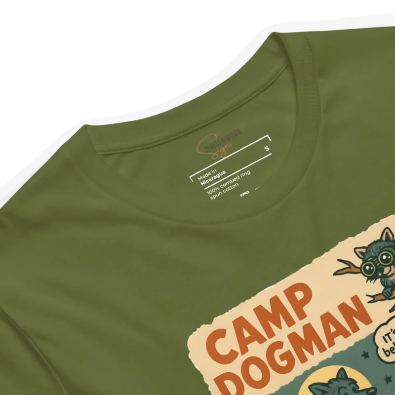Camp Dogman T-Shirt – Funny Michigan Cryptid Apparel | Maidenwood