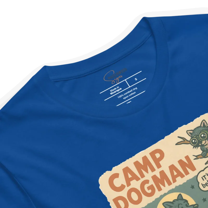 Camp Dogman T-Shirt – Funny Michigan Cryptid Apparel | Maidenwood